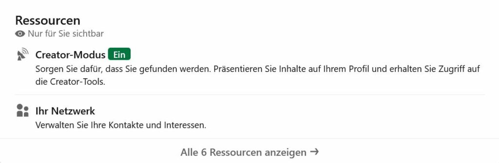 LinkedIn Creator Modus aktivieren